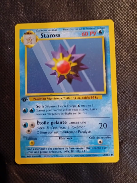 CARTE POKÉMON COMMUNE Staross 64/102 Set de Base Édition 1 Wizards FR EUR 20,00 - PicClick FR