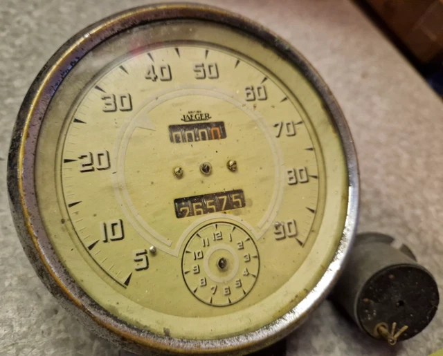 5& BRITISH JAEGER SPEEDO CLOCK 1940s 1950s Riley Austin Morris MG ...