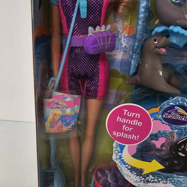 BARBIE SEAWORLD TRAINER Doll Set I Can Be N4886 Dolphin Shamu Whale ...