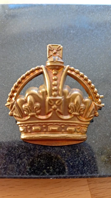 MILITARY BRASS RANK Insignia Badge King's Crown British Army $6.73 ...