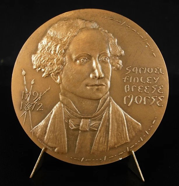 SAMUEL MORSE MEDAL American Scientific Artist Telegraph 72mm 1970 Medal ...