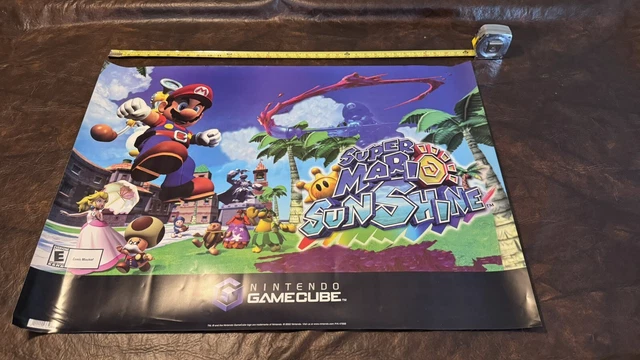 NINTENDO GAMECUBE STORE Vinyl Banner Poster Super Mario Sunshine Super ...