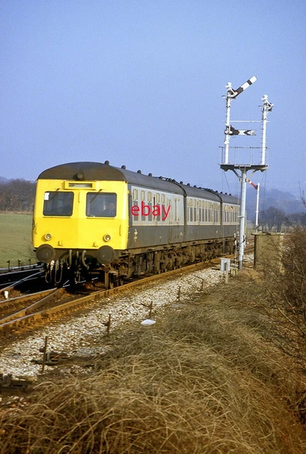ORIGINAL 35MM SLIDE BR Class 120 DMU at Alsager East +rights for use £3 ...