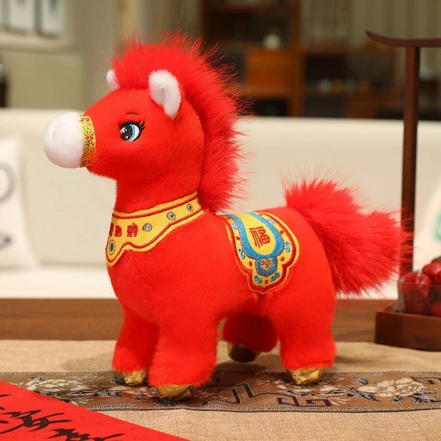 YEAR OF THE Horse Plush Toy With Pp Cotton Filling For Chinese New Year ...