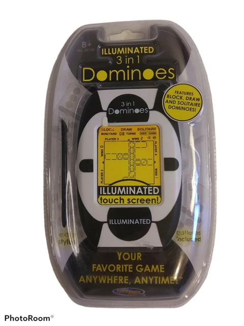 TECHNO SOURCE ILLUMINATED 3 In 1 Dominoes Handheld Electronic Video ...
