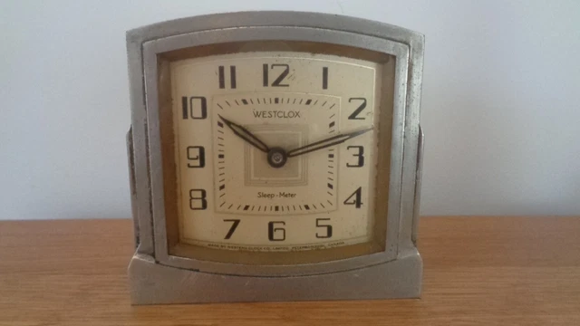 WESTCLOX SLEEP METER Art Deco Alarm Clock, Western Clock Co ...