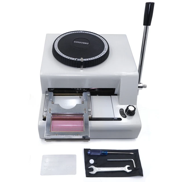 72 CHARACTER MANUAL Stamping Machine Card Embosser Printer Code ID PVC ...