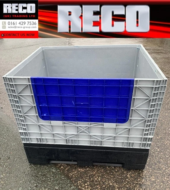USED COLLAPSIBLE PLASTIC PALLET BOX DOLAV BULK CONTAINER FLC ...