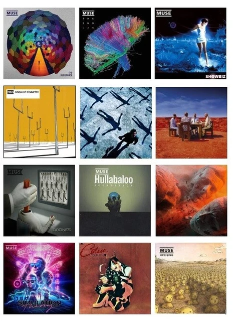 MUSE ALBUM COVERS Set Of 12 Flexible Thin Fridge Magnets Christmas New ...