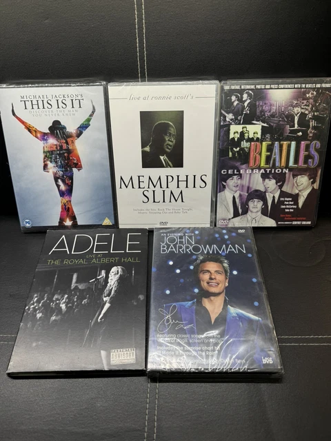 MUSIC DVD BUNDLE Adele Michael Jackson Beatles Memphis Slim & John ...