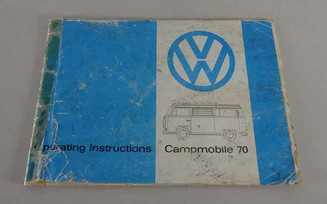 OWNER'S MANUAL / handbook VW bus T2 Westfalia camper from 1967-1971 £ ...