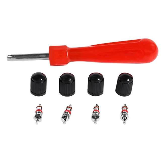 VALVE CORE REMOVER Include Valve Cores/Caps/Stem Screwdriver for ...