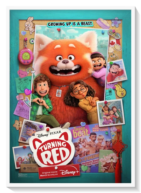 TURNING RED DISNEY Animation Poster A4 A3 A2 A1 Film Cinema Movie #2 ...