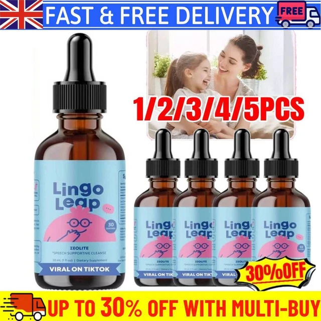 (1~5X) LINGO LEAP Children's Drops Zeolite Detox for Speech Delays ...