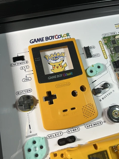 NINTENDO GAMEBOY COLOR Pokémon Theme Teardown Frame Pikachu Yellow $399 ...