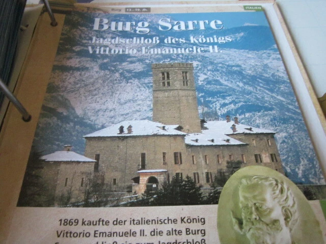 BURGEN UND SCHLÖSSER Italien Burg Sarre Jagdschloss Vittorio Emanuele ...
