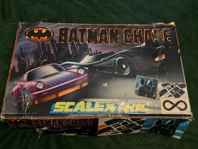 SCALEXTRIC SUPER SCALE Batman Chase 1989 The Joker Vs Batman Porsche ...