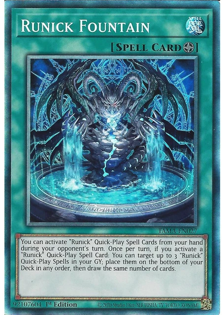 YGO TAMA-EN027 CR Runick Fountain TAMA-EN027 Yu-gi-oh £92.20 - PicClick UK