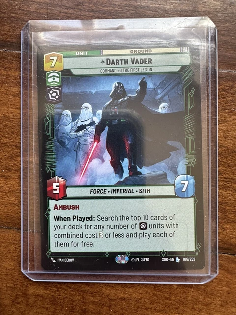 STAR WARS UNLIMITED Darth Vader - Commanding The First Legion Legendary ...
