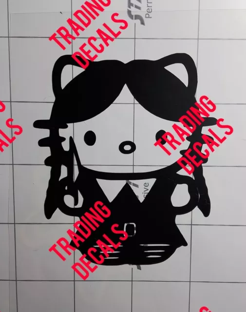 HELLO KITTY WEDNESDAY Addams Vinyl Decal Sticker, multiple colors ... HELLO KITTY WEDNESDAY Addams Vinyl Decal Sticker, multiple colors ...