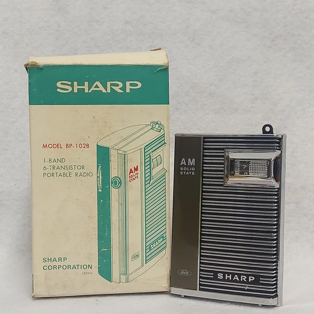VINTAGE 1960S SHARP BP-102B Portable Transistor AM Radio Boxed Tested ...