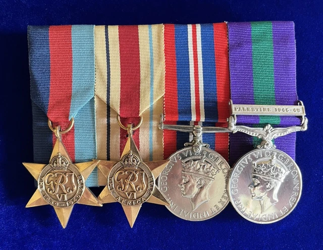 WW2 BRITISH MEDAL group with Palestine GSM LCpl M Bond Coldstream ...