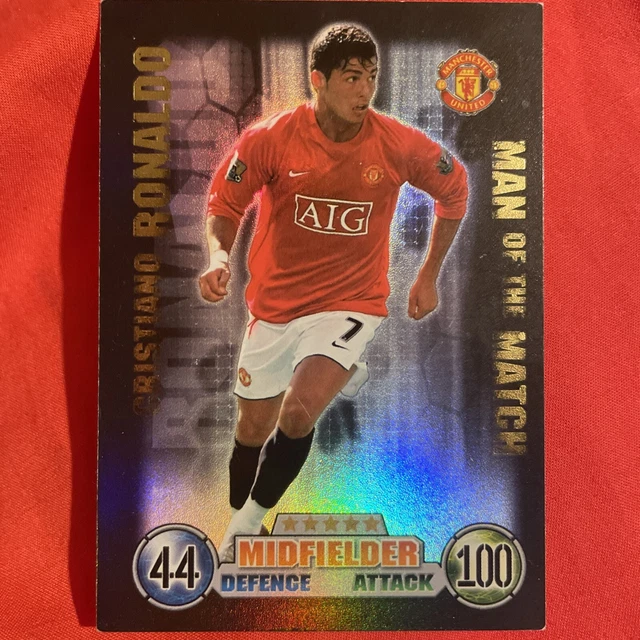 MATCH ATTAX 2007-08 Cristiano Ronaldo Man of the Match / 100 Hundred Club Card £8.50 - PicClick UK