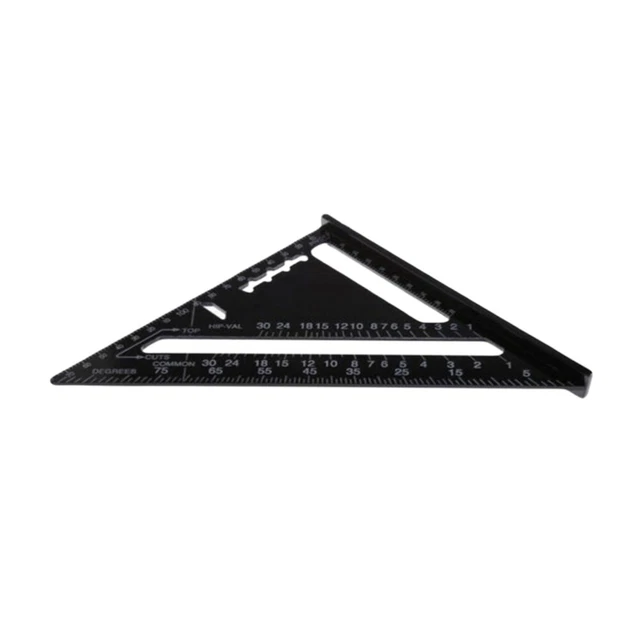 7 INCHES 90 Degree Ruler Tri Recs Triangle Protractor Multifunction ...
