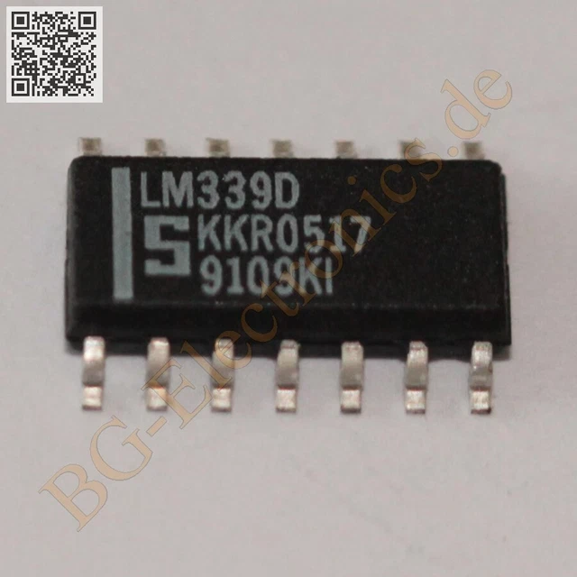 10 X LM339D QUAD DIFFERENTIAL VOLTAGE COMPARATOR Signetics SO-14 10pcs ...