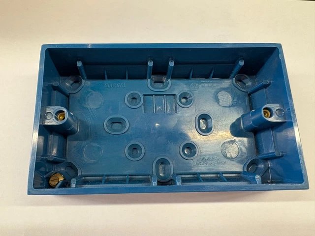 CLIPSAL ET238 2 gang Surface Box Depth 35mm Blue (Retro) £12.99 ...