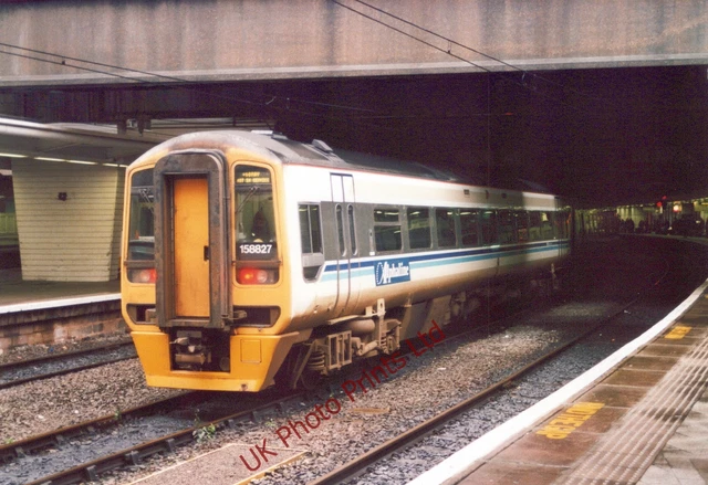RAILWAY PHOTO 6X4 Class 158 DMU 158827 Stabled at Birmingham New St Jan ...