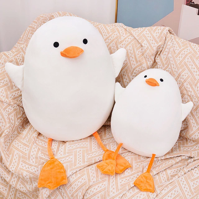 PILLOW DOLL GIFTS Big Fat Duck Plush Toy Cute Large White Duck Stuffed ...