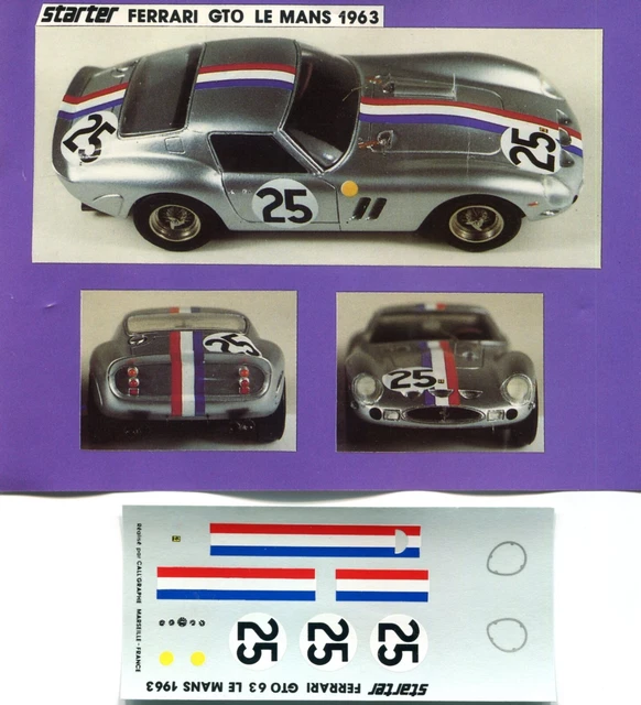 1/43 DECALS FERRARI 250 GTO LE MANS STARTER /no bbr tron arena amr EUR ...