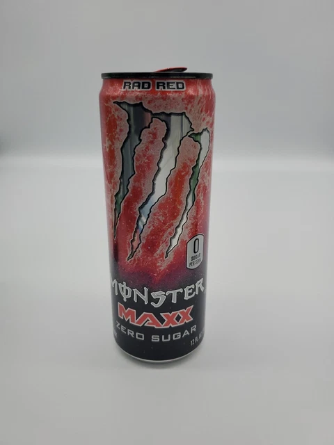 2019 EMPTY MONSTER MAXX Energy Drink Rad Red 12oz Can ZERO SUGAR ...