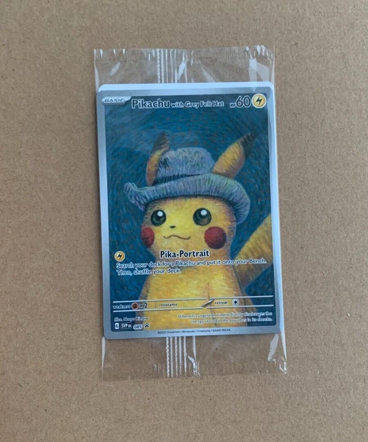 PIKACHU VAN GOGH Pikachu with Grey Felt Hat Promo In Hand Sealed TCG ...