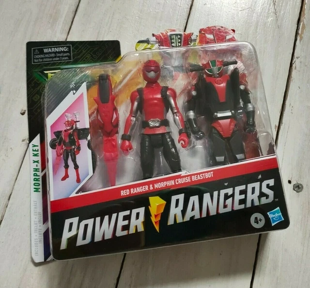 POWER RANGERS BEAST Morphers Red Ranger & Morphin Cruise Beastbot Morph ...