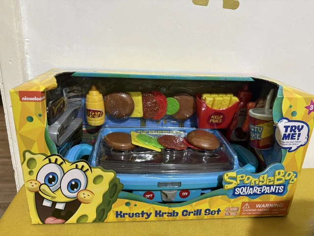 SPONGEBOB SQUAREPANTS KRUSTY Krab Grill Set Nickelodeon Toy Set Play ...