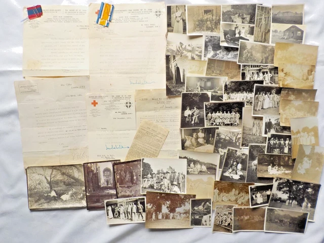 WW1 QUEEN ALEXANDRA Red Cross Nurse, Medal Letters & Photos of French ...