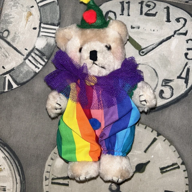 BHS DRESSED BEAR Teddy Clown Soft Toy Vintage £6.99 - PicClick UK