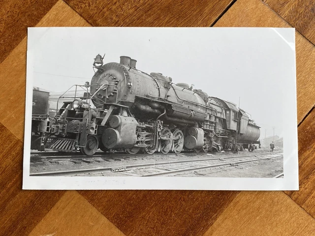 BALTIMORE & OHIO Railroad Steam Engine Locomotive 7105 Vintage Photo B ...