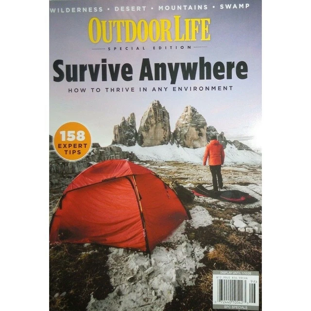 OUTDOOR LIFE SURVIVE anything THRIVE IN ANY ENVIRONMENT wilderness ...