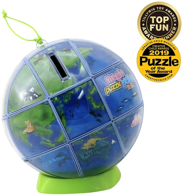 3D EARTH WORLD Map Puzzle Globe Piggy Bank Educational Geography Toy ...