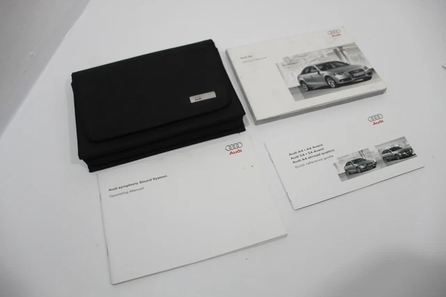 AUDI A4 B8 Owners Manual Handbook Quick Reference and Wallet ...