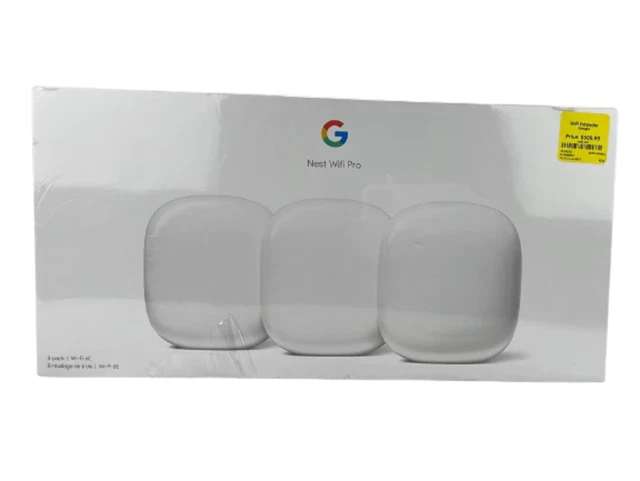 GOOGLE NEST WIFI Pro Wi-Fi 6E Router - Snow - 3 Pack $535.49 - PicClick CA