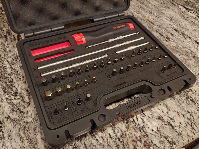 SNAPON TOOLS 43PC Ratcheting Screwdriver Bit Set - RED EUR 543,68 ...