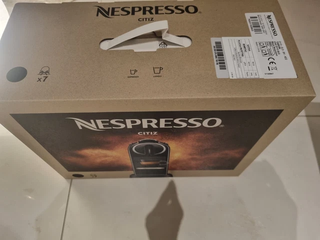 NESPRESSO CITIZ KAPSELMASCHINE Type D113 EU3 schwarz / Black NEU OVP ...