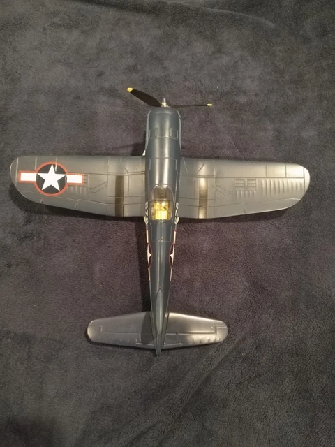 F4U CORSAIR USMC Vmf-214 Sqd Edwin Olander ~1:48 Franklin Mint Diecast ...