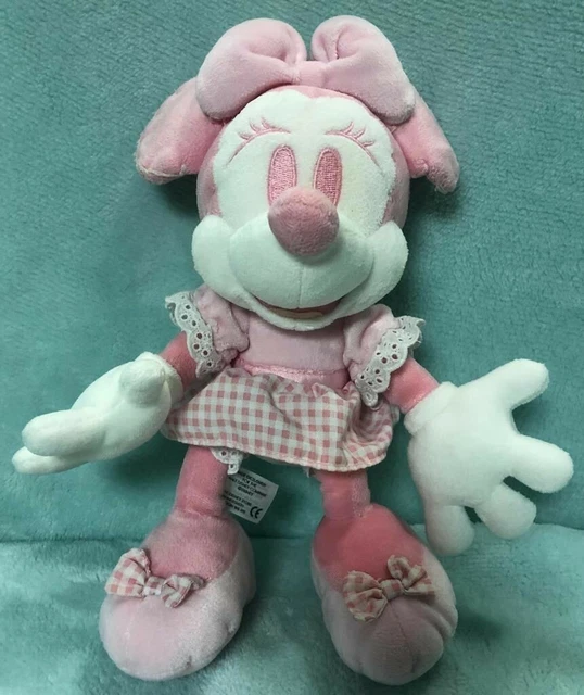 DISNEY STORE EXCLUSIVE Stamped Pastel Pink Minnie Mouse Soft Plush Toy ...