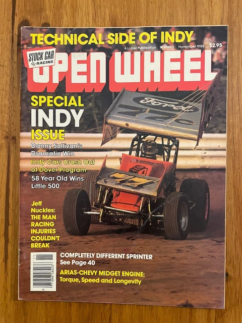 OPEN WHEEL MAGAZINE November 1985 Special Indy Issue Danny Sullivan £3. ...