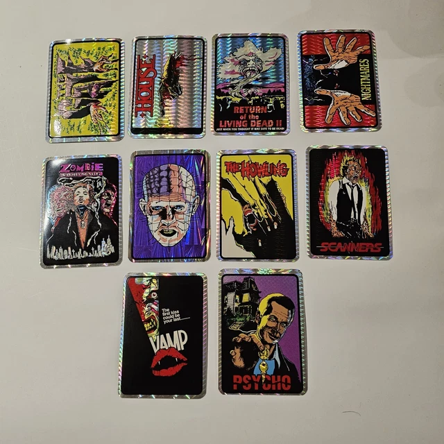LOT OF 10 Original 80’s 90’s Vintage Horror Movie Vending Machine Prism ...